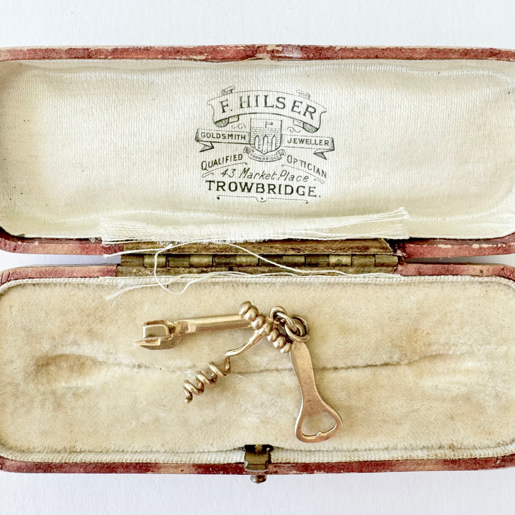 Vintage 9ct Gold Cocktail / Mixologist Set Charm | aliceeden